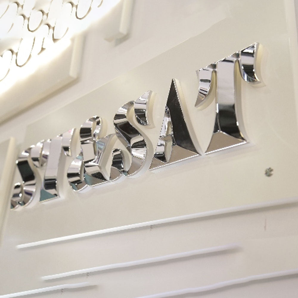 3D Engraving Sharp Angled Electroplate Side Lit Backlit Letters ...