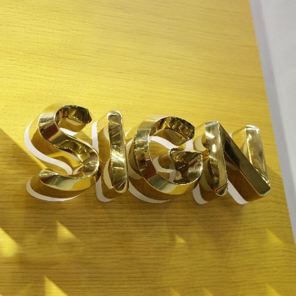 3D Engraving Sharp Angled Electroplate Side Lit Backlit Letters ...