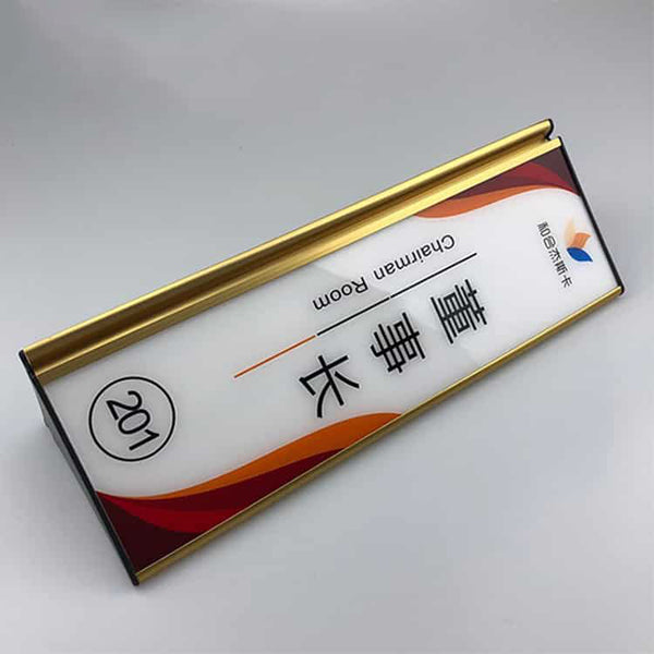 Internal Signage Office Double Side Triangle Metal Door Signs ...