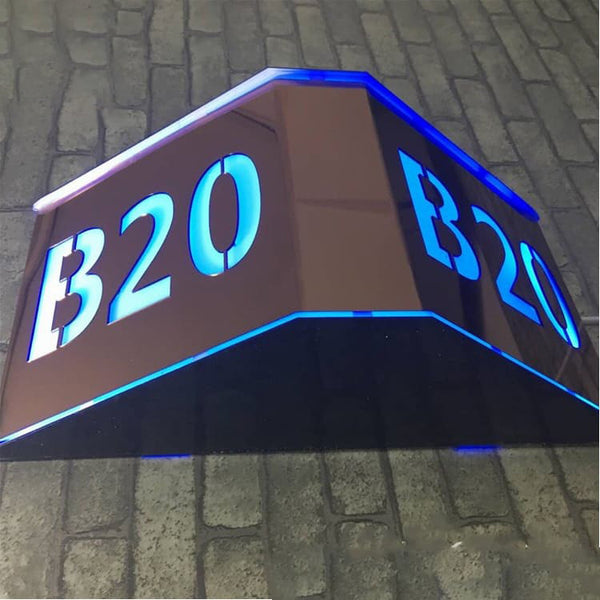 LED Number Signage Illuminated Custom Modern Sign – FastMetalSign
