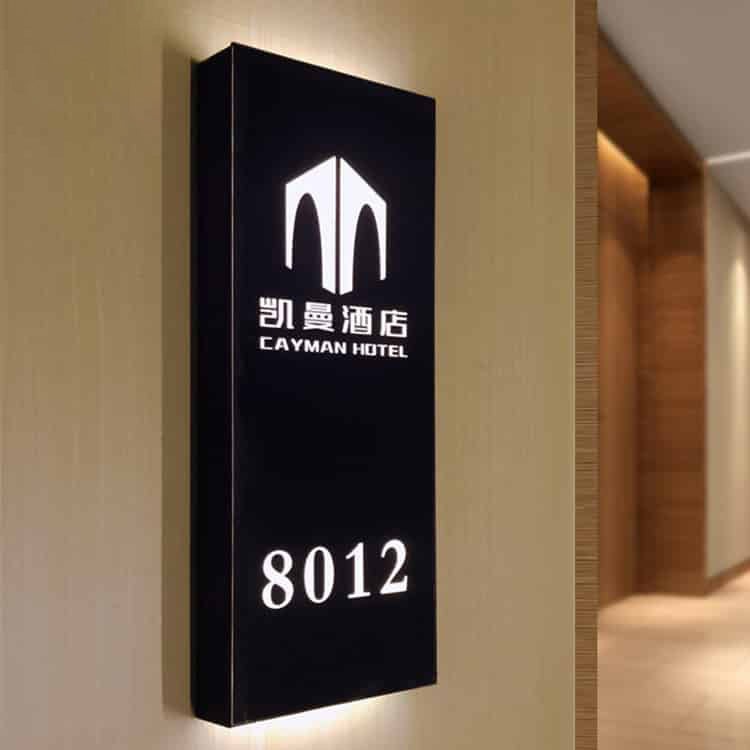 Number Light Box LED Illuminated Wayfinding Door Sign – FastMetalSign
