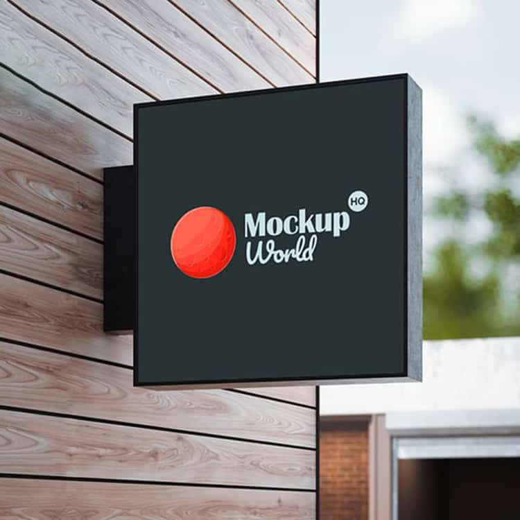 Single Side or Double Sides Square Metal Light Box Signage Illuminated ...