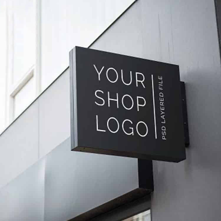 Single Side or Double Sides Square Metal Light Box Signage Illuminated ...