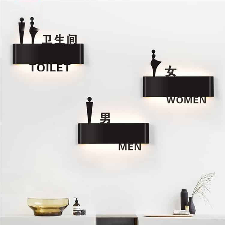 Toilet Sign LED Metal Backlit Illuminated Signage – FastMetalSign